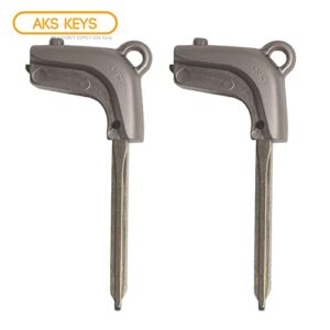 AKS Keys New Uncut Smart Emergency Key Blade Insert Compatible with Lexus (LX40) (2 Pack)