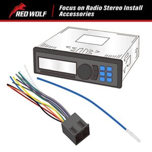 RED WOLF Car Radio 16 Pin ISO Wire Harness Adapter For Semi Truck Freightliner International Peterbilt Volvo Sterling Mack Kenworth Stereo Connector cable Male Plug to JVC Pioneer Kenwood Sony Android