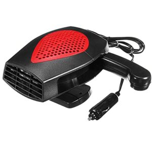 portable car heater, auto heater fan, car defogger, fast heating quickly defrost defogger 12v 150w auto ceramic heater fan 3-outlet plug in cig lighter