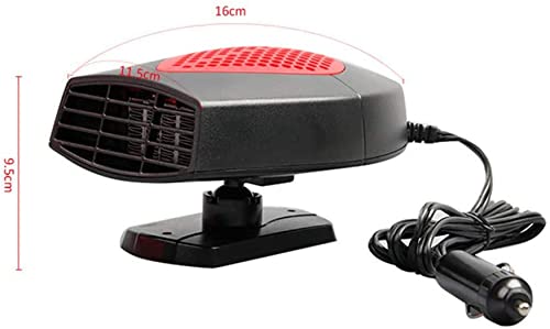 Portable Car Heater, Auto Heater Fan, Car Defogger, Fast Heating Quickly Defrost Defogger 12V 150W Auto Ceramic Heater Fan 3-Outlet Plug in Cig Lighter