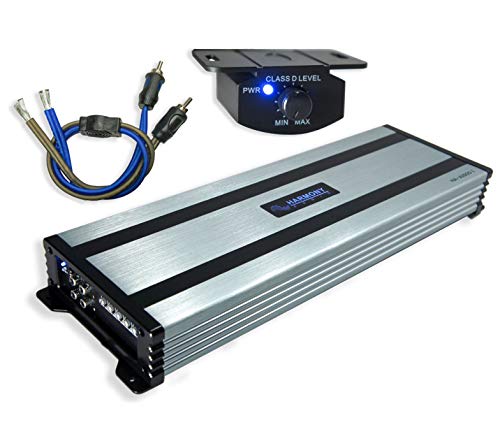 Kicker Bundle Compatible with Universal Vehicle 47QL7R12 12" Quad L7R 4800W Sub Box with HA-A1500.1 Amplifier and HA-AK0 1/0Ga Amp Install Kit