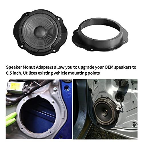 RED WOLF Door Speaker Adapter Fit Ford F150 2009-2010, Focus 2004-2012, Escape 2005-2012, Fiesta 2003-2012, C-Max, 2003-2010 Front Rear Speaker Spacer Ring 6.5"-6.75" 2 PCS