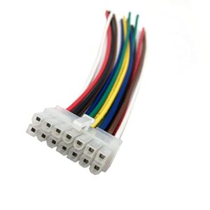 aokus dual 14 pin wire harness for xvm279bt, dm720 & dm620n (du14ri)