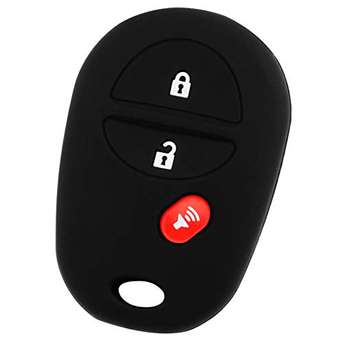 For 04-18 Toyota Rubber Keyless Entry Remote Key Fob Skin Cover 3btn