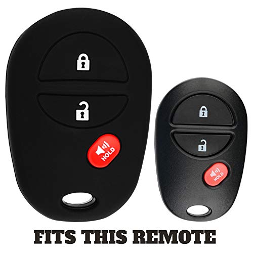 For 04-18 Toyota Rubber Keyless Entry Remote Key Fob Skin Cover 3btn