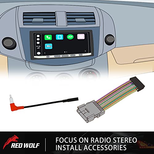 RED WOLF Radio Stereo ISO Wiring Harness Adapter Connector Replacement for Toyota Tacoma 2005-2020, RAV4 1994-2020, Subaru 2012-2019 WRX, 2018-2021 Forester Non-JBL System Plug &Play