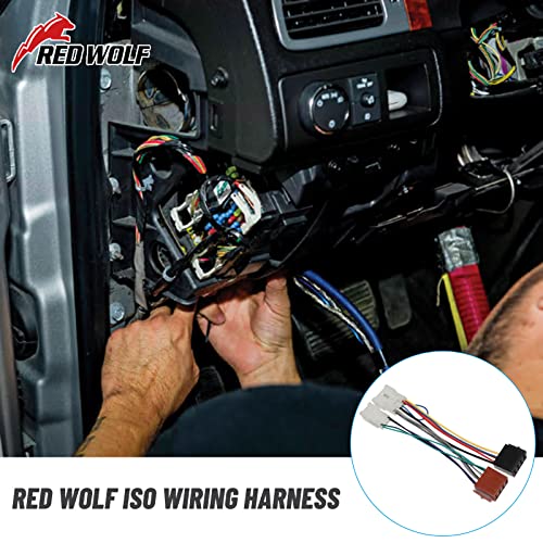 RED WOLF Radio Stereo ISO Wiring Harness Adapter Connector Replacement for Toyota Tacoma 2005-2020, RAV4 1994-2020, Subaru 2012-2019 WRX, 2018-2021 Forester Non-JBL System Plug &Play