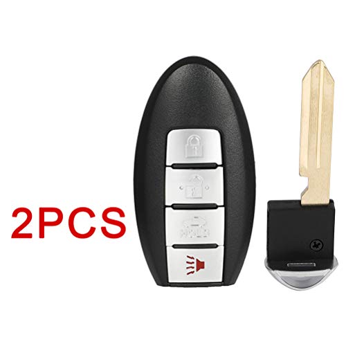 ANGLEWIDE Car Key Fob Keyless Entry Remote SHELL CASE Replacement for Infiniti FX50 G25 G35 G37 Q60 QX70 for Nissan 07-12 Altima 09-14 Maxima Murano (FCC KR55WK49622) 4 Buttons 2pads