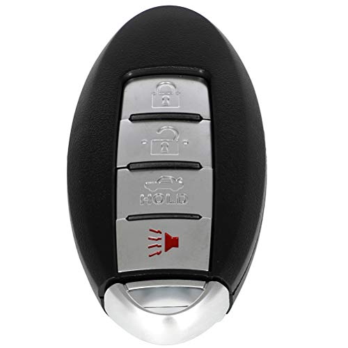 ANGLEWIDE Car Key Fob Keyless Entry Remote SHELL CASE Replacement for Infiniti FX50 G25 G35 G37 Q60 QX70 for Nissan 07-12 Altima 09-14 Maxima Murano (FCC KR55WK49622) 4 Buttons 2pads