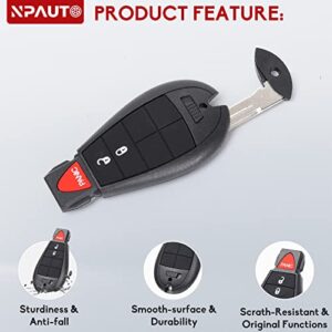 NPAUTO Key Fob Fobik Replacement for Dodge Ram 1500 2013-2021, Ram 2500 3500 4500 5500 2013 2014 2015 2016 2017 2018 Truck Keyless Entry Remote Control Key Fobs (GQ4-53T, 3 Buttons, 433 MHz, 2-Pack)