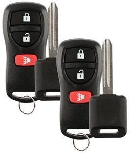 discount keyless remote replacement car key fob with uncut ignition key for kbrastu15 cwtwb1u733, id 4d 60, ni01t (2 pack)