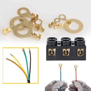 150 Pcs Cable Ring Terminal Ring Cable Lugs Copper Lugs Ring Terminals Connectors Brass Crimp Cable Connector Wire Terminals Assortment Kit