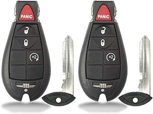 2 New Keyless Entry 3 Buttons Remote Start Car Key Fob M3N5WY783X, IYZ-C01C 56046707AE For Chrysler Town Country Dodge Challenger Charger Durango Grand Caravan Journey & Ram