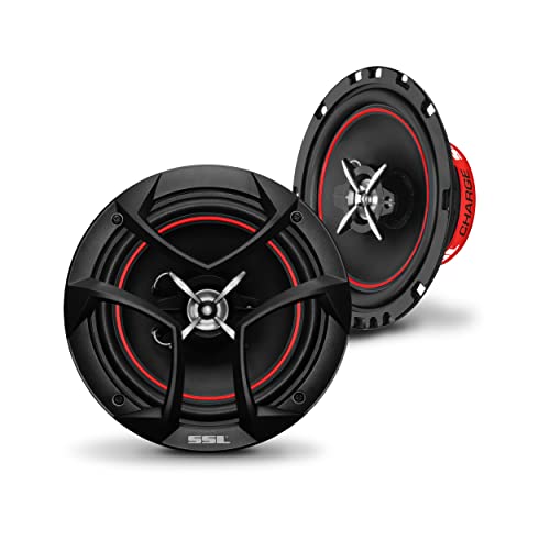 Sound Storm Laboratories CG653 Charge Series 6.5 Inch Car Stereo Door Speakers - 325 Watts Max, 3 Way, Full Range Audio, Tweeters, Coaxial, Sold in Pairs