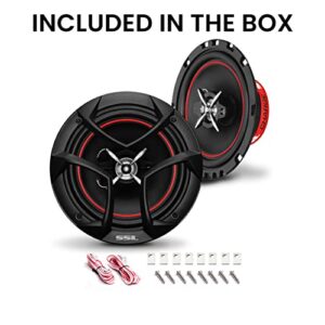 Sound Storm Laboratories CG653 Charge Series 6.5 Inch Car Stereo Door Speakers - 325 Watts Max, 3 Way, Full Range Audio, Tweeters, Coaxial, Sold in Pairs