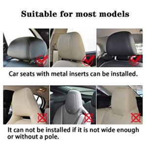 Car Headrest Pillow Road Pal Headrest Car Seat Head Neck Support Adjustable Headrest Neck Support for Kids Adults (Beige)