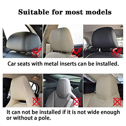 Car Headrest Pillow Road Pal Headrest Car Seat Head Neck Support Adjustable Headrest Neck Support for Kids Adults (Beige)