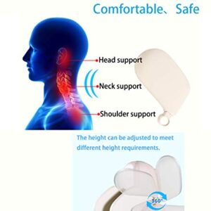 Car Headrest Pillow Road Pal Headrest Car Seat Head Neck Support Adjustable Headrest Neck Support for Kids Adults (Beige)