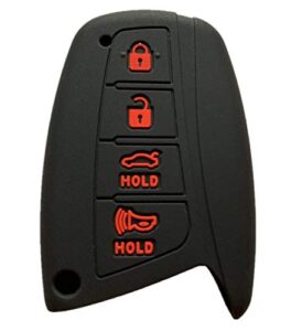 rpkey silicone keyless entry remote control key fob cover case protector replacement fit for 2015 2016 hyundai genesis 2013 2014 2015 santa fe 2014 2015 equus 2015 azera sy5dmfna433 sy5dmfna04