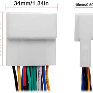 20-pin Headunit/Radio Wiring Harness with Steering Wheel Switch Wires Compatible with Subaru/2007-2019 Nissan | Upgraded Version of The Metra 70-7552 | Harness Includes VSS and SWC pins