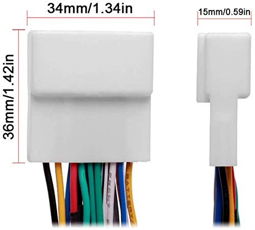 20-pin Headunit/Radio Wiring Harness with Steering Wheel Switch Wires Compatible with Subaru/2007-2019 Nissan | Upgraded Version of The Metra 70-7552 | Harness Includes VSS and SWC pins