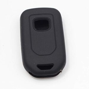 Btopars 2pcs 5 Buttons Black Silicone Smart Key Fob Cover Case Skin Protector Bag Compatible with Honda 2019 2020 2021 Civic Accord Pilot CR-V CRV Insight Passport Key Remote A2C81642600