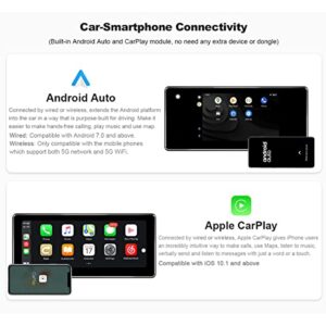 JOYING Android 10.0 Octa Core Car Radio 8.8 Inch Universal 4GB RAM+64GB ROM Single Din Touchscreen Car Stereo GPS Sat Nav Support Bluetooth/5G WiFi/USB/SD/FM Radio/Android Auto/Subwoofer/Fastboot