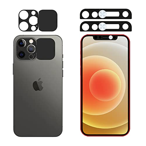 EYSOFT Camera Lens Cover Compatible for iPhone 12 Pro Max Bundled with iPhone Front Camera Cover (Silver),Protect Privacy and Security But Not Affect Face Recognition