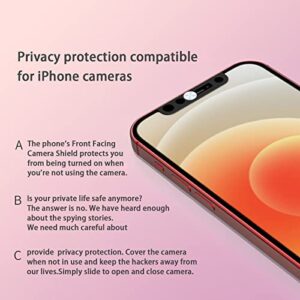 EYSOFT Camera Lens Cover Compatible for iPhone 12 Pro Max Bundled with iPhone Front Camera Cover (Silver),Protect Privacy and Security But Not Affect Face Recognition