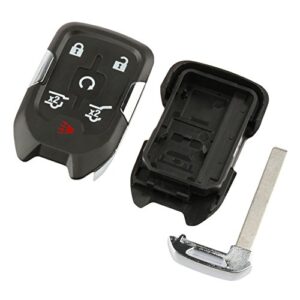 case shell smart key fob keyless entry remote fits 2014 2015 2016 2017 chevy tahoe suburban/gmc yukon (hyq1aa)