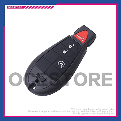 OCESTORE GQ4-53T Car Key Fob Keyless Control Entry Remote 4 Button Vehicles Replacement Compatible with Cherokee 2014-2020 68105083