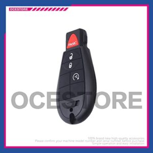 OCESTORE GQ4-53T Car Key Fob Keyless Control Entry Remote 4 Button Vehicles Replacement Compatible with Cherokee 2014-2020 68105083