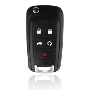 key fob keyless entry remote flip car for chevy cruze camaro equinox impala malibu sonic,compatible with buick lacrosse regal verano encore allure/gmc terrain (oht01060512)