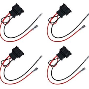 HSTECH 2 Pairs (4 Pack) Speaker Wiring Harness Wire Cable for VW Passat Seat Golf Polo Speakers Adapter Connector Adaptor Plug