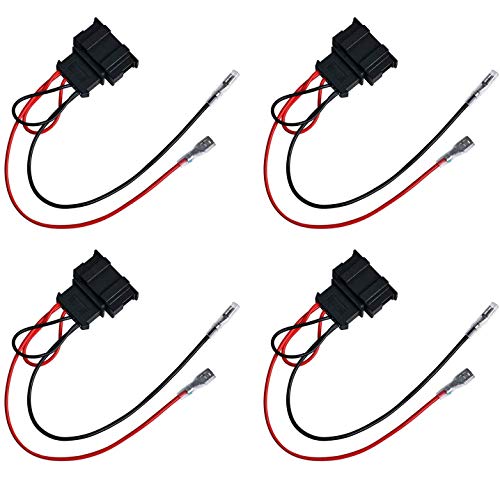 HSTECH 2 Pairs (4 Pack) Speaker Wiring Harness Wire Cable for VW Passat Seat Golf Polo Speakers Adapter Connector Adaptor Plug