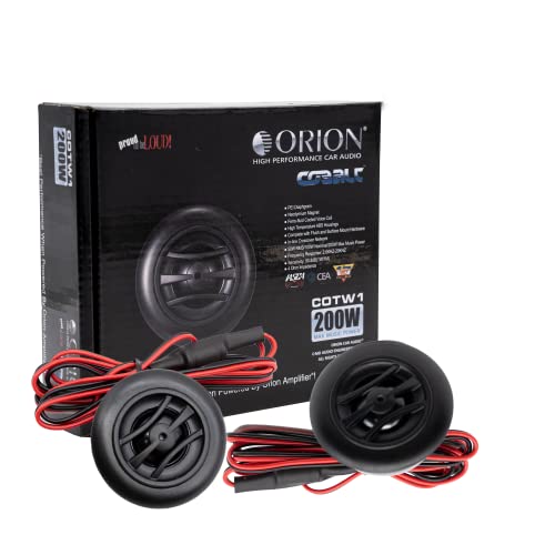 Orion Cobalt COTW1 Series Super Bullet Tweeter 4 Ohms 50 RMS Car Audio Car Stereo Set of 2 Tweeters