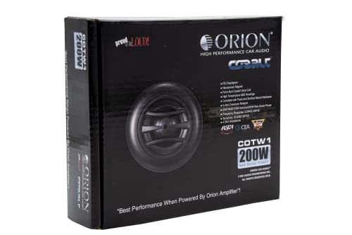 Orion Cobalt COTW1 Series Super Bullet Tweeter 4 Ohms 50 RMS Car Audio Car Stereo Set of 2 Tweeters