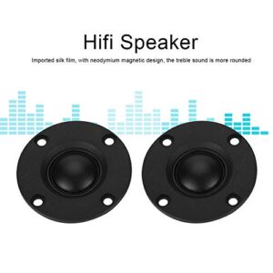 Sanpyl 2Pcs Tweeter Treble Speaker HiFi Loudspeaker 30W 6Ω Silk Film Dome Tweeter,Pure Silky Soft Vibrating Diaphragm,20mm Vibrating Diaphragm