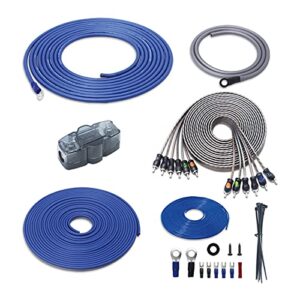 recoil rck46 true 4 gauge complete 6-channel cca amplifier wiring kits with ofc rca cable