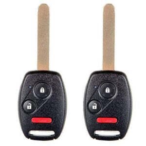 eccpp for honda accord key fob uncut keyless entry remote car key fob for 07 08 09 10 11 12 13 14 15 honda key fob cr-z crv fit insight accord crosstour key fob 313.8mhz mlbhlik-1t (pack of 2)