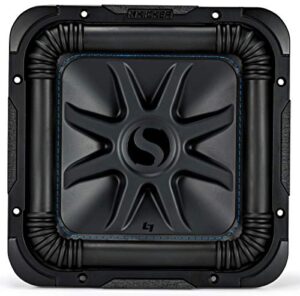 kicker 44l7s102 car audio solo-baric 10″ subwoofer square l7 dual 2 ohm sub (renewed)