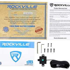 Rockville dB12 2000w Peak / 500w RMS Mono Car Amplifier + Amp Kit