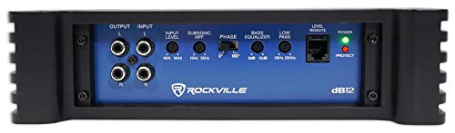 Rockville dB12 2000w Peak / 500w RMS Mono Car Amplifier + Amp Kit