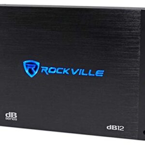 Rockville dB12 2000w Peak / 500w RMS Mono Car Amplifier + Amp Kit