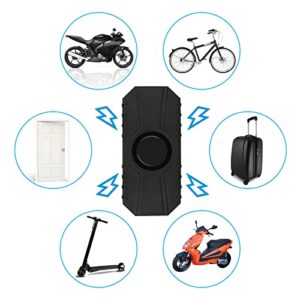 113dB Bike Alarm Wireless Vibration Motion Sensor Waterproof Bicycle Motorcycle Anti-Theft Alarm with Remote Control (with Remote 1 Pack)