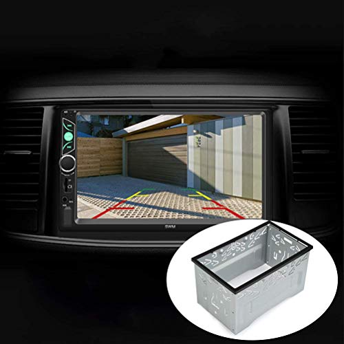 QLOUNI Double Din Installation Kit, Universal Double DIN Installation Cage Kit Slot Metal Car Stereo Radio Mounting Frame, Compatible for Passat/MK3/Jetta Panel Frame