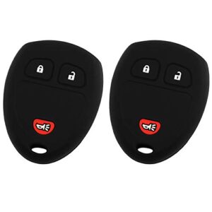 2 for 07-16 cadillac chevy buick saturn suzuki gmc rubber keyless entry remote key fob skin cover protector ouc60270, ouc60221, 15913420