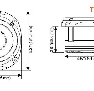 PRV AUDIO Bullet Tweeter TW1000Ph 200 Watts Program Power, Phenolic Diaphragm, 8 Ohm Super Tweeter, 100 Watts RMS, 1.83 in VC, 106dB Pro Audio High Frequency Driver (Single)