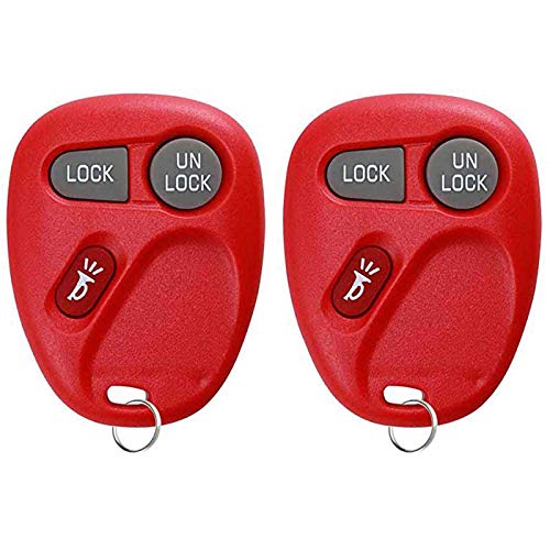 For 2001-2004 Cadillac Chevy GMC Keyless Entry Remote Key Fob Red 3btn 15042968 KOBLEAR1XT - 2 PACK