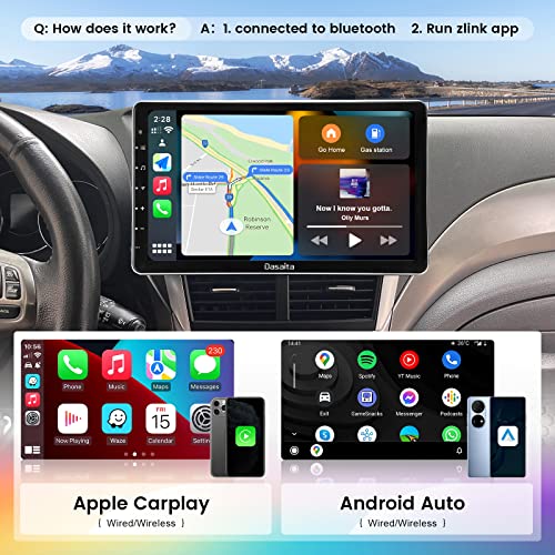 Dasaita 10.2" Android 11 Radio for Toyota Corolla 2014 2015 2016 Bluetooth Stereo GPS Navigation PX6 DSP Wireless Carplay 1280 x 720 HD Android Auto Head Unit